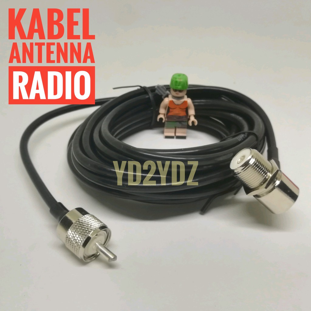 Jual kabel antenna mobil radio rig antena coaxial 5meter 5 meter coaxial so239 pl259 uhf rg58 rg ...