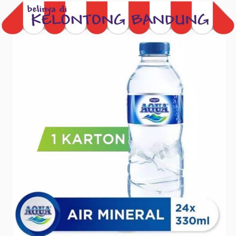 Jual Aqua Botol 330 ml dus box karton | Shopee Indonesia