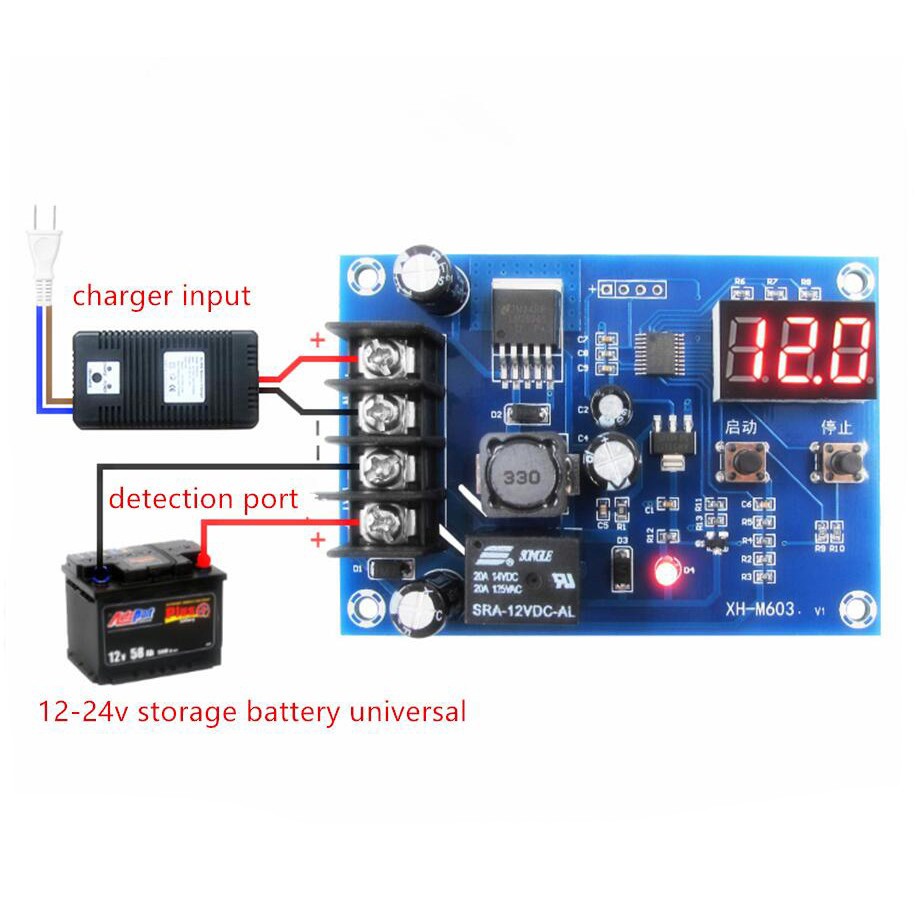Jual Charge Control Module 12-24V Lithium Battery Protection Board XH ...