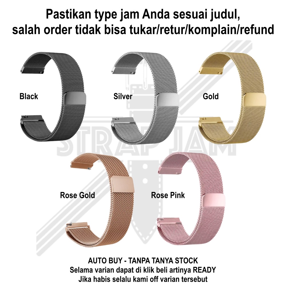 Jual Tali Jam 22mm Watch Strap Panerai - Milanese Loop Metal Universal ...