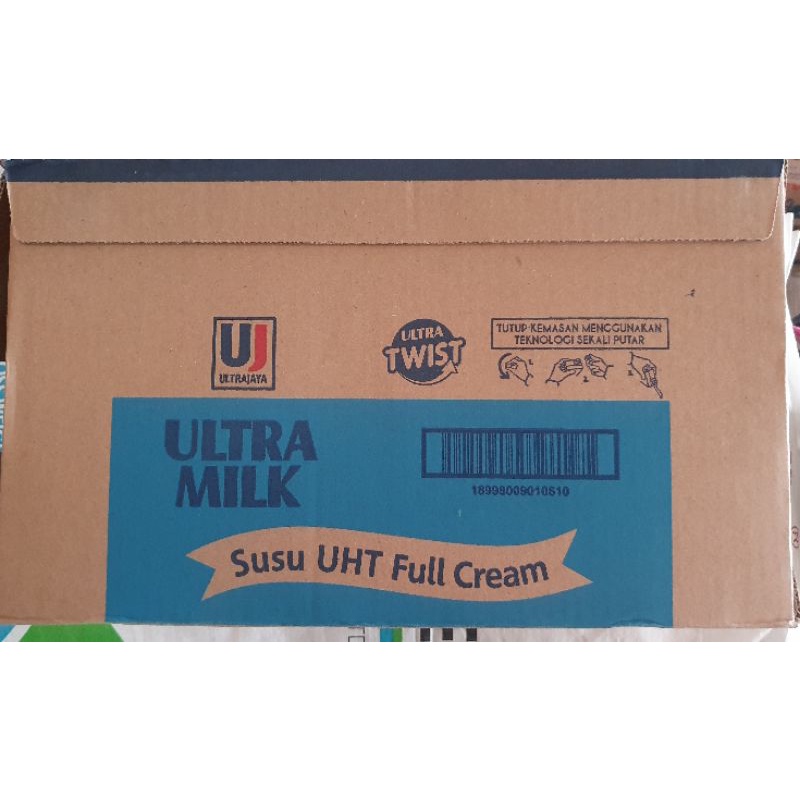 Jual Susu ULTRA milk uht full cream 1L / DUS plain Putih KARTON ISI 12 ...