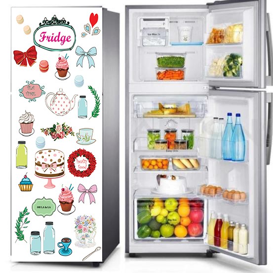 Jual sticker kulkas fridge 2 pintu dan 1 pintu | Shopee Indonesia