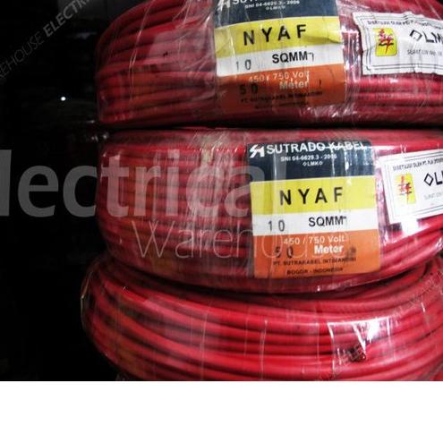 Jual Kabel Listrik Serabut NYAF 1x10mm2 SUTRADO ( 10 mm 10mm 10mm2 1x10mm 1x10 mm2 ) | Shopee ...