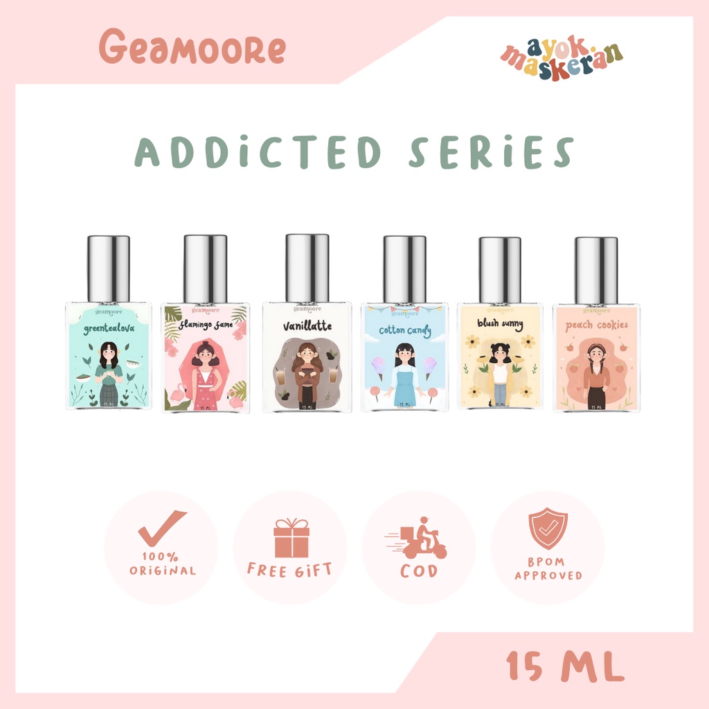 Jual GEAMOORE PARFUM ADDICTED SERIES 15 ML SPRAY BPOM | Shopee Indonesia