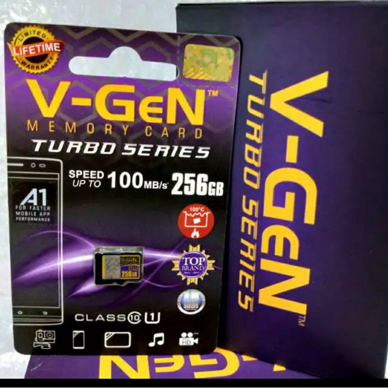 Jual Vgen V Gen Class 10 TURBO SERIES Memori Micro SD Memory Card 64 GB 64GB, 128 GB 128GB, 256 ...