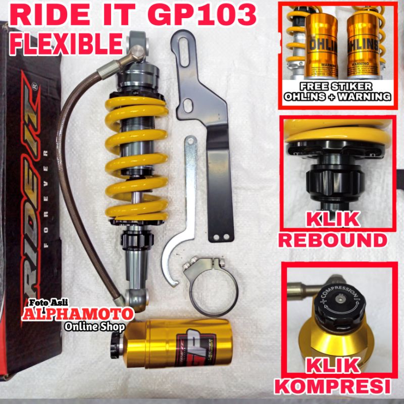 Jual monoshock ride it gp 103 tabung pisah satria f 150 mono shock fu gi injeksi | Shopee Indonesia