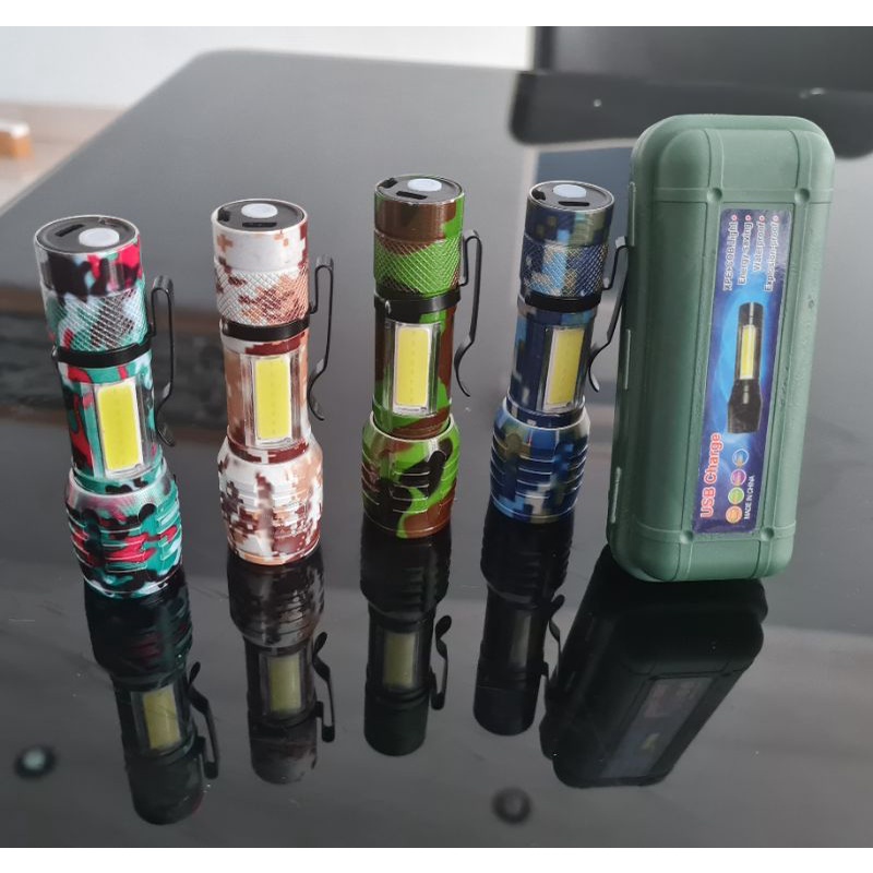 Jual sinter senter mini Led COB warna loreng militer tentara army TNI ...