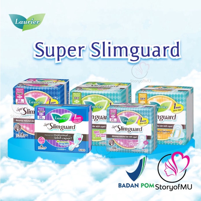 Jual StoryofMU - LAURIER Super Slim Guard Pembalut 22.5cm 20s / 35cm 8s ...