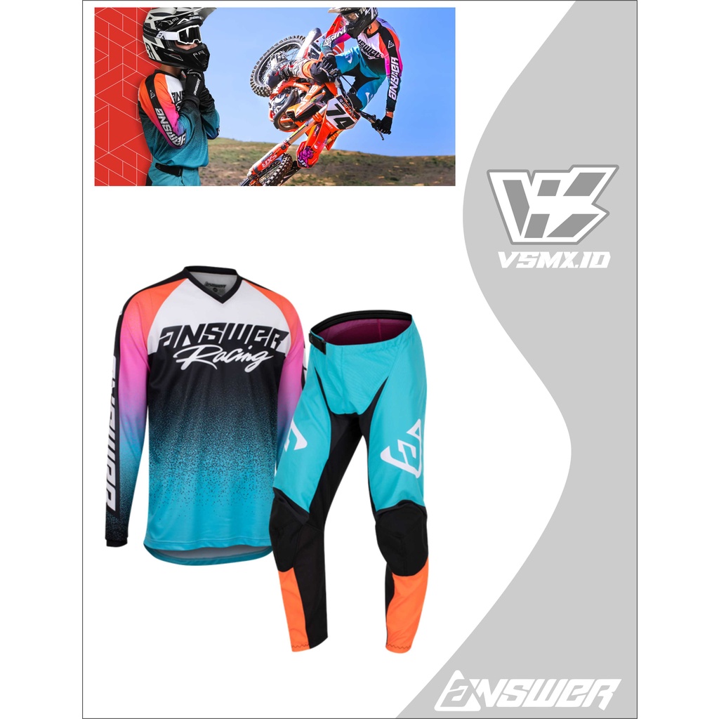 Jual JERSEY ANSWEAR CUSTOM NEW BY VSMX ID UNTUK MOTOCROSS | Shopee ...
