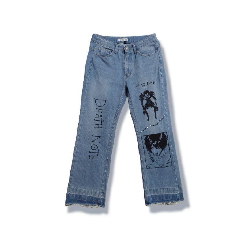 Jual URVAN CHIC JEANS WITH PAINTING | DEATH NOTE JEANS PAINTING ...