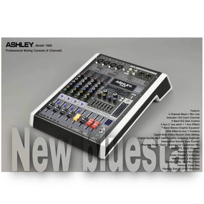 Jual Mixer Ashley RNB 4 Original R&B 4 Channel Bluetooth - USB | Shopee Indonesia
