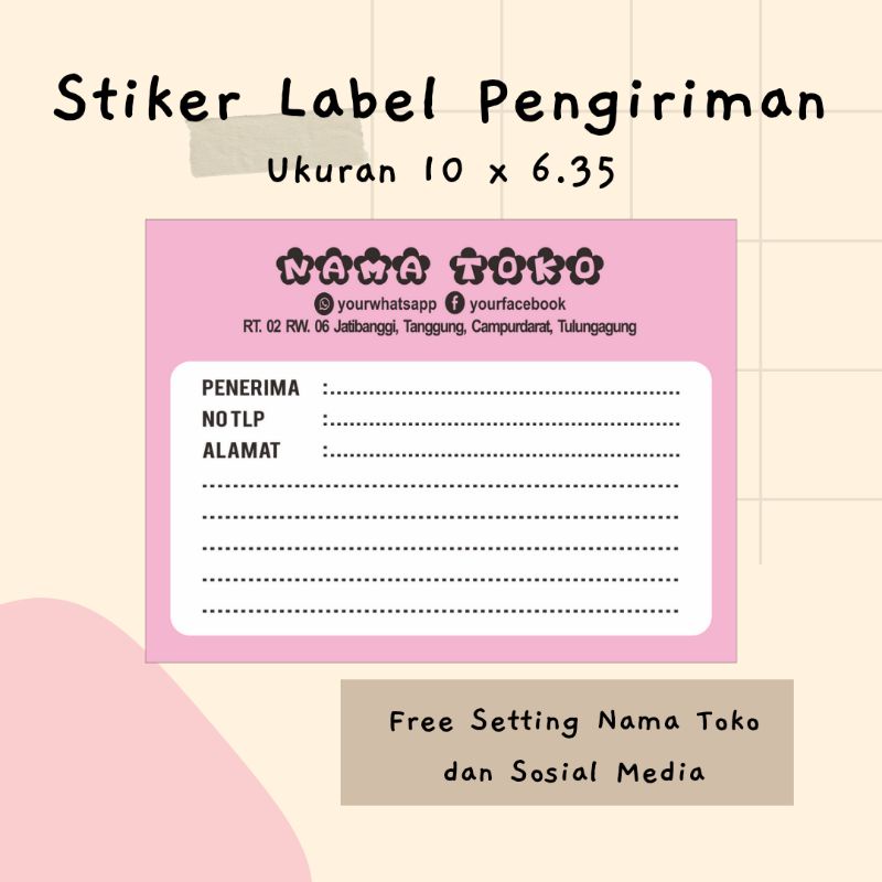 Jual STIKER PENGIRIMAN/STIKER PENGIRIMAN OLSHOP/STIKER LABEL/STIKER ...