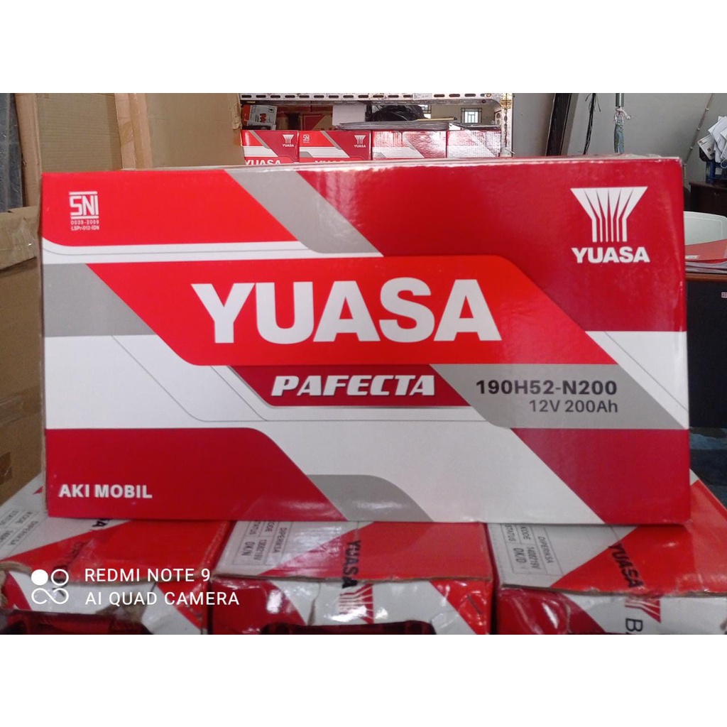 Jual AKI MOBIL YUASA PAFECTA N200 / 190H52 (200 AH) BASAH | Shopee Indonesia