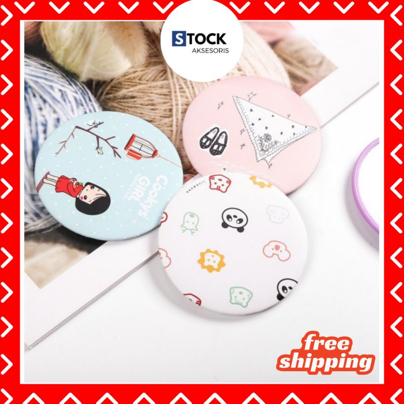 Jual Kaca Bulat Karakter Kecil Cermin Makeup Mini | Shopee Indonesia
