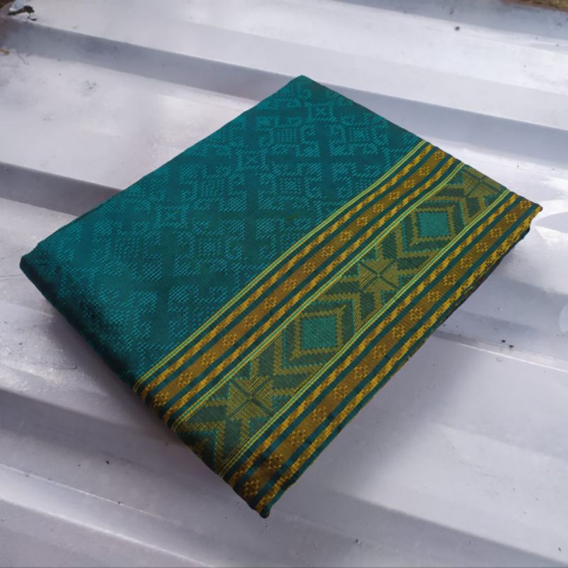 Jual Tenun Etnik Songket Hijau Toska TI005 | Shopee Indonesia