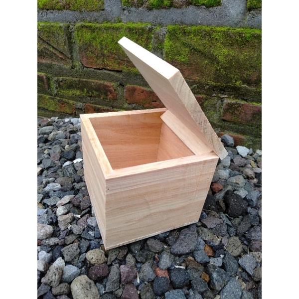 Jual kotak kayu 8 x 8 x 8 cm box polos | Shopee Indonesia
