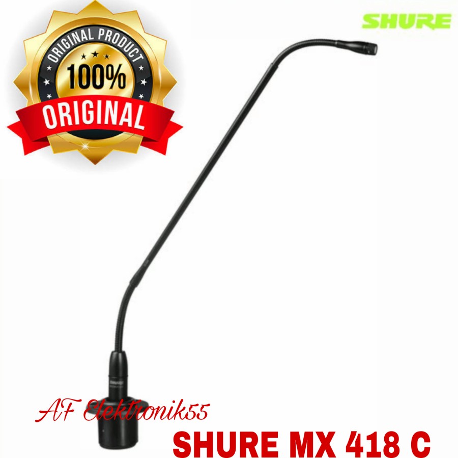 Jual Mic SHURE MX 418 C Gooseneck,Podium Original | Shopee Indonesia