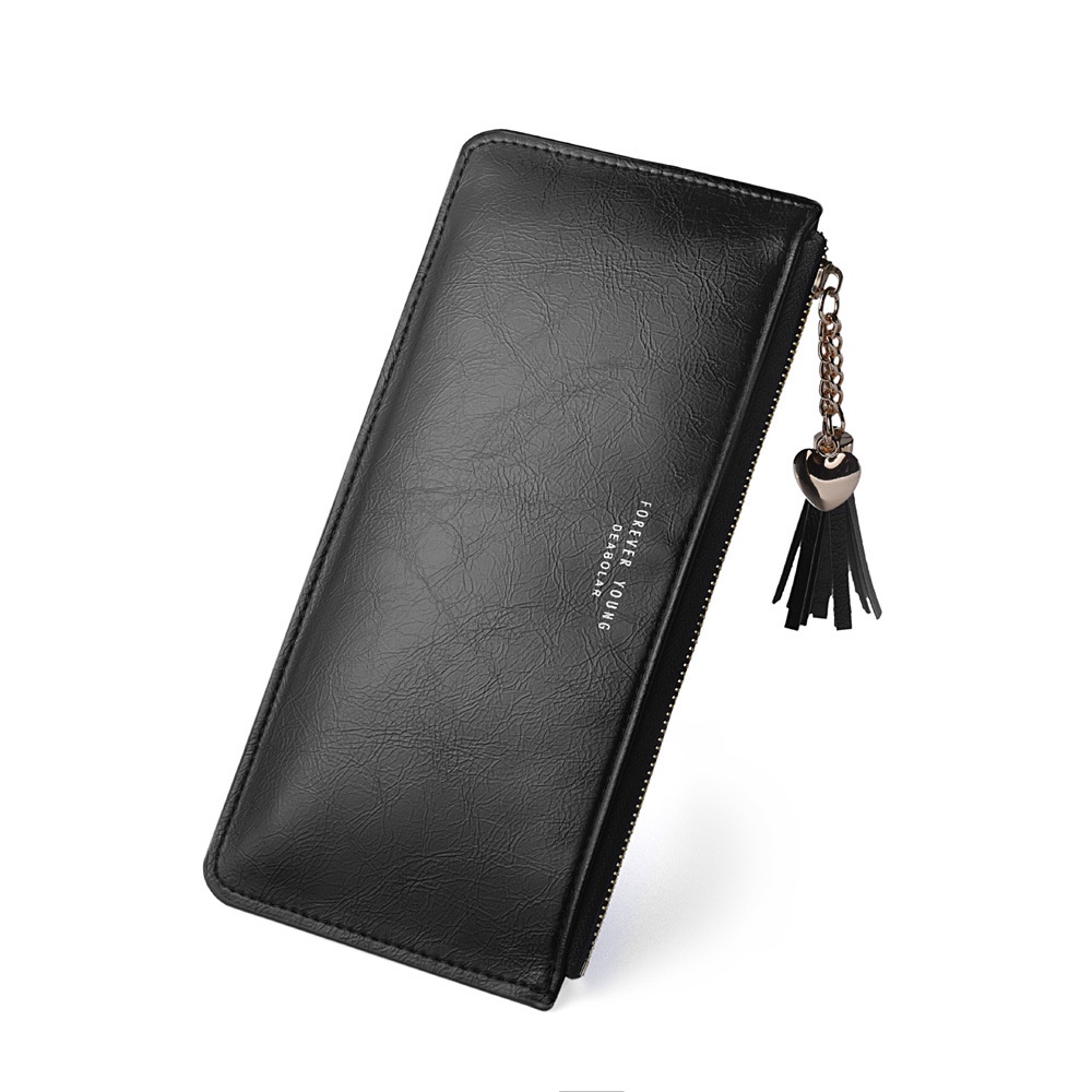 Jual DOMPET PANJANG WANITA PESTA MUAT HP KULIT HITAM TALI PENDEK RELESA ...