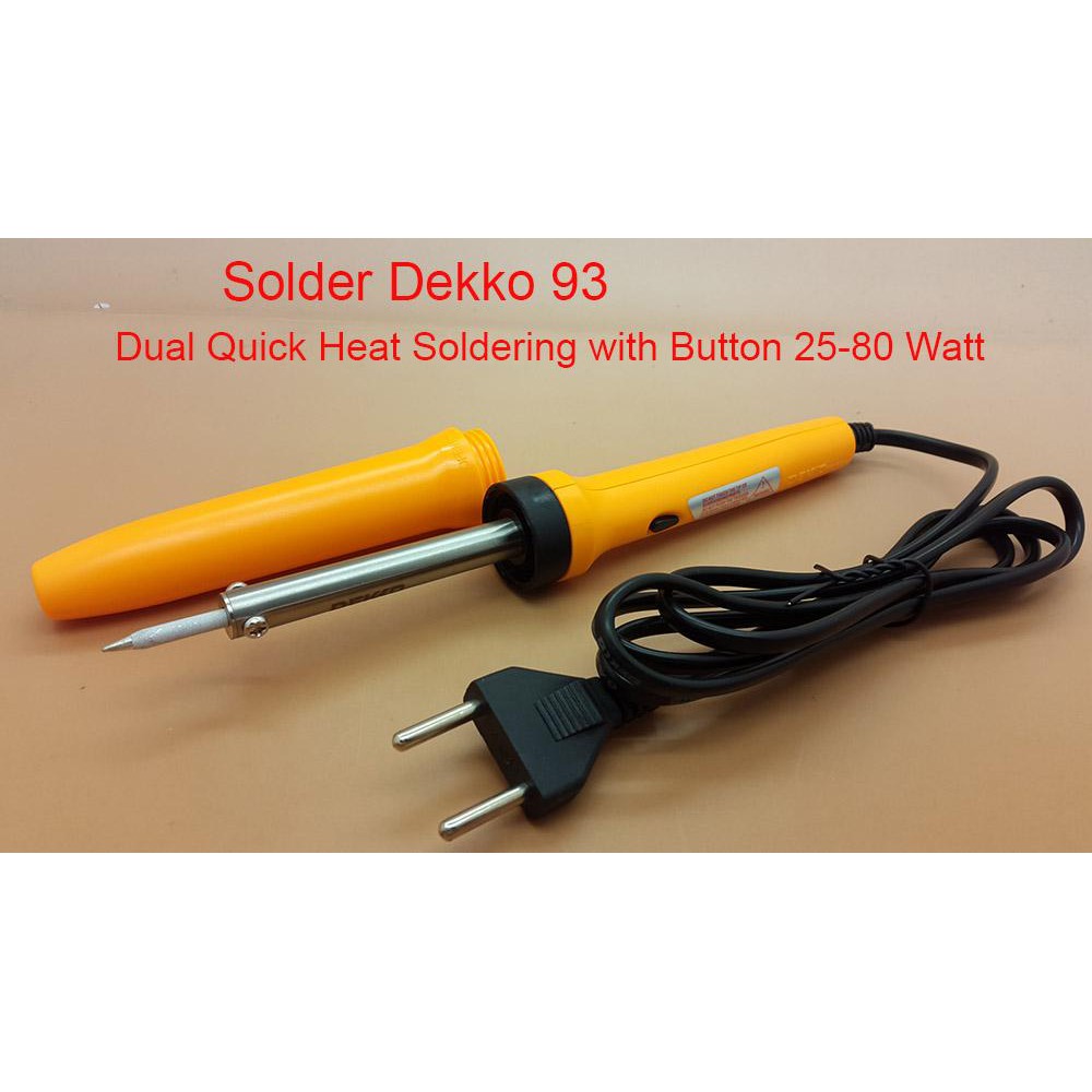 Jual Solder Dekko 93 ( Dual Quick Heat Soldering with Button 25-80 Watt ...