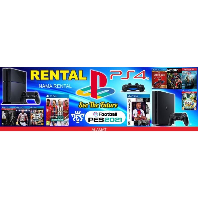 Jual SPANDUK RENTAL PS UKURAN 3 X 1 METER | Shopee Indonesia