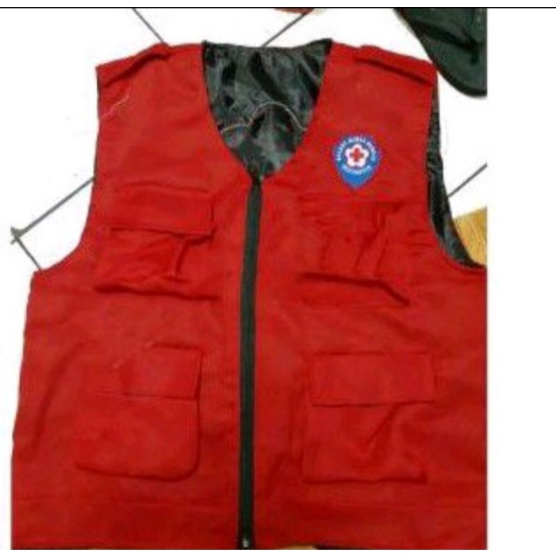 Jual rompi pmr merah plus bendera | Shopee Indonesia