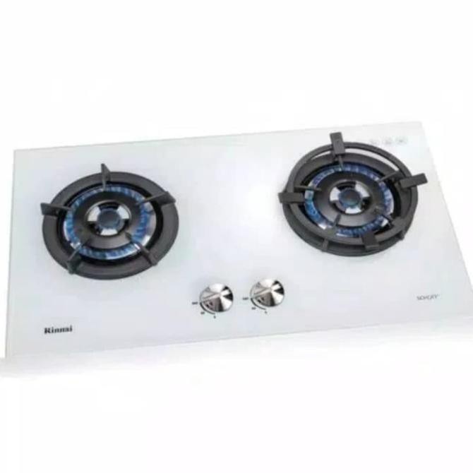 Jual Promo Harga Murah Kompor Tanam Rinnai RB 2 GH C 0W / Kompor rinnai 2 tungku kaca putih ...