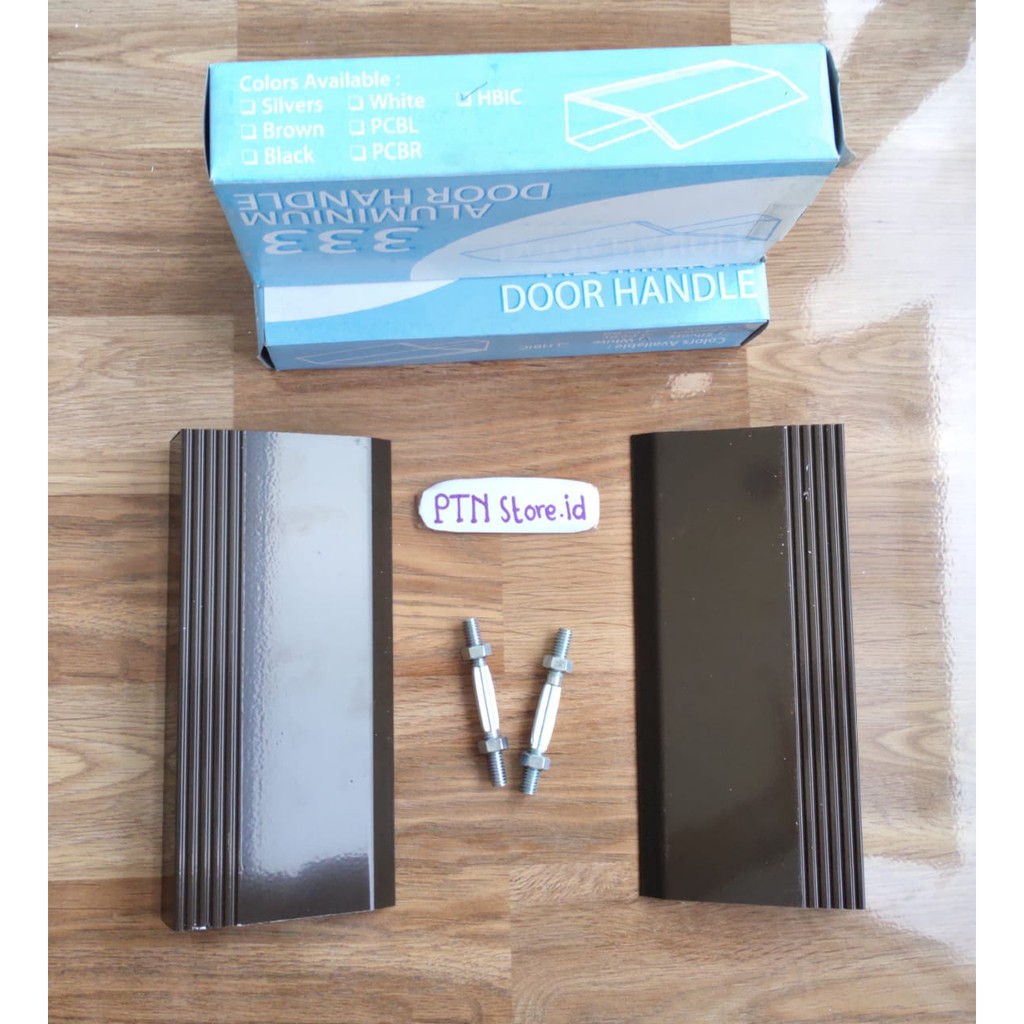 Jual Handle Pintu Swing / Handle Kotak Aluminium Coklat Coating Glossy ...
