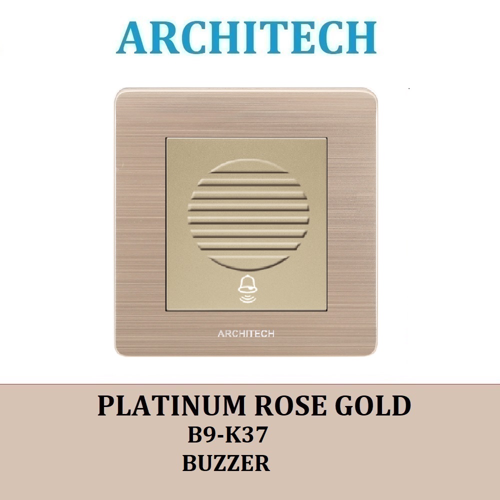 Jual ARCHITECH Platinum B9-K37 Doorbell 1W Buzzer Bel Pintu Gold ...
