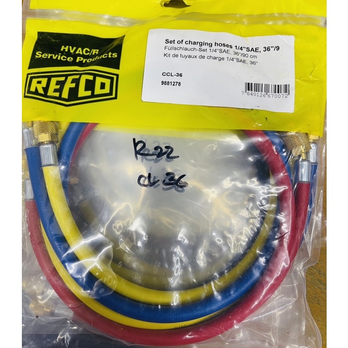 Jual Selang manifold R22 R134 REFCO Original selang analiser 90cm ...