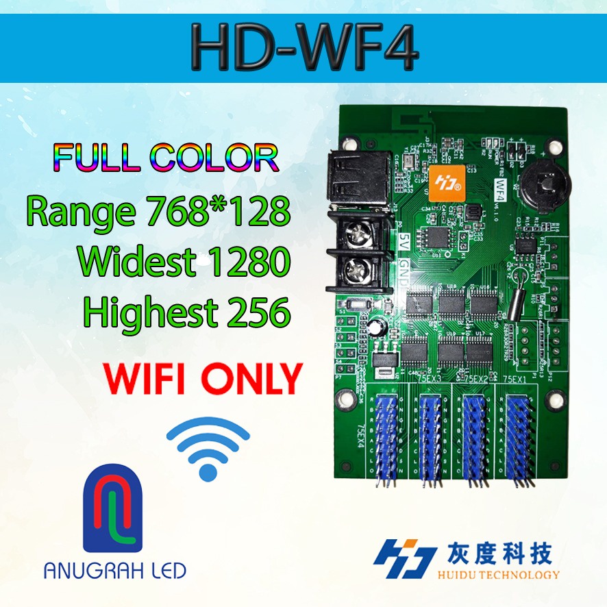 Jual HD WF4 WIFI CONTROLLER HUIDU FULL COLOR RUNNING TEXT | Shopee ...