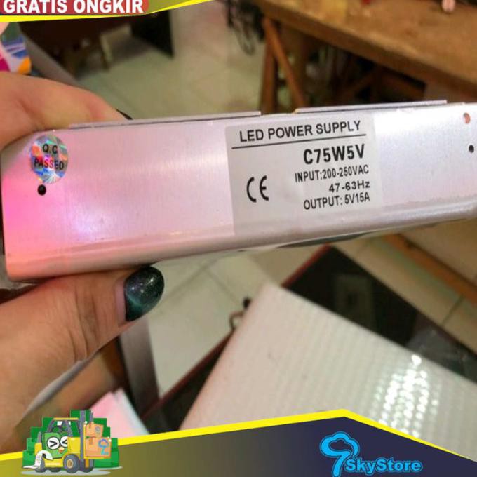 Jual Power Supply 5V 15A Slim Tipis Saibastoree | Shopee Indonesia