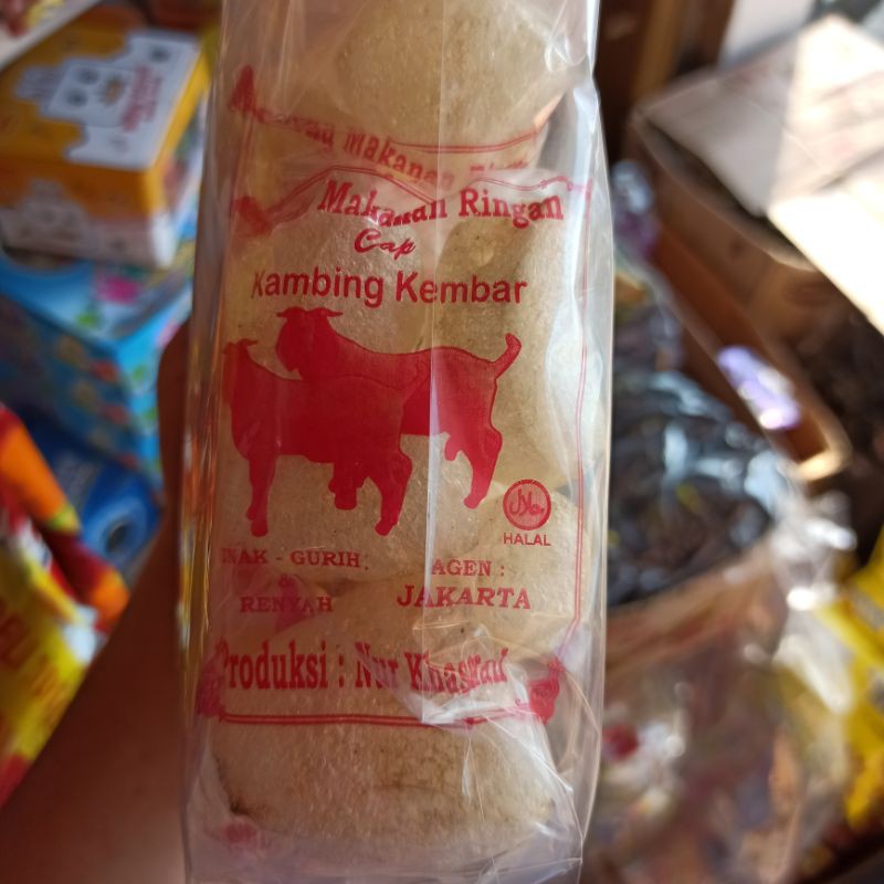 Jual Kerupuk Kulit Makanan Ringan Tradisional Cap Kambing Kembar ...