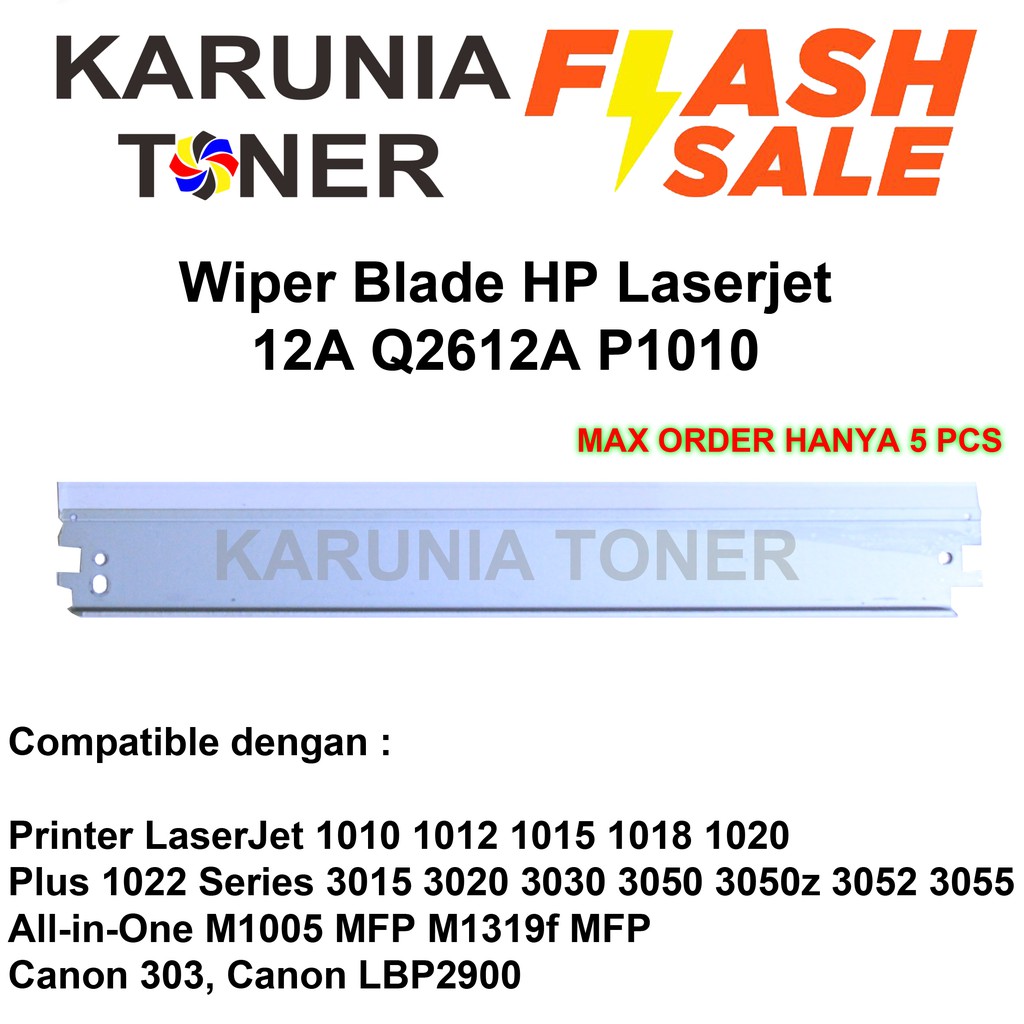 Jual Wiper Cleaning Blade Cartridge For HP LaserJet 12A Q2612A P1010 ...