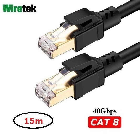 Jual WIRETEK KABEL LAN CAT 8 GIGABIT ETHERNET NETWORK CABLE 15 METER ...