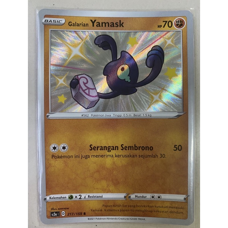 Jual Galarian Yamask Baby Shiny Pokemon TCG Indonesia | Shopee Indonesia