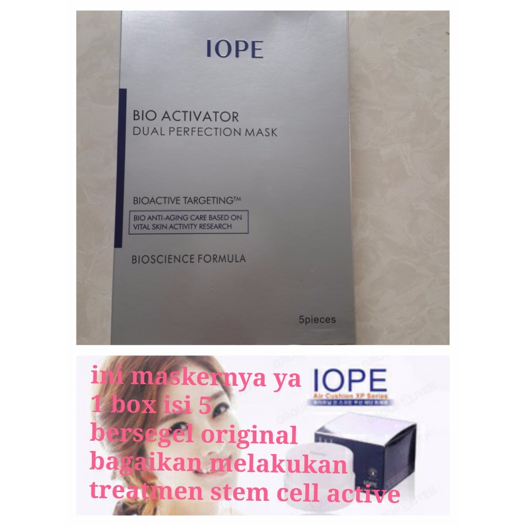 Jual Iope masker Bio Essence masker stem cell active from korea ...