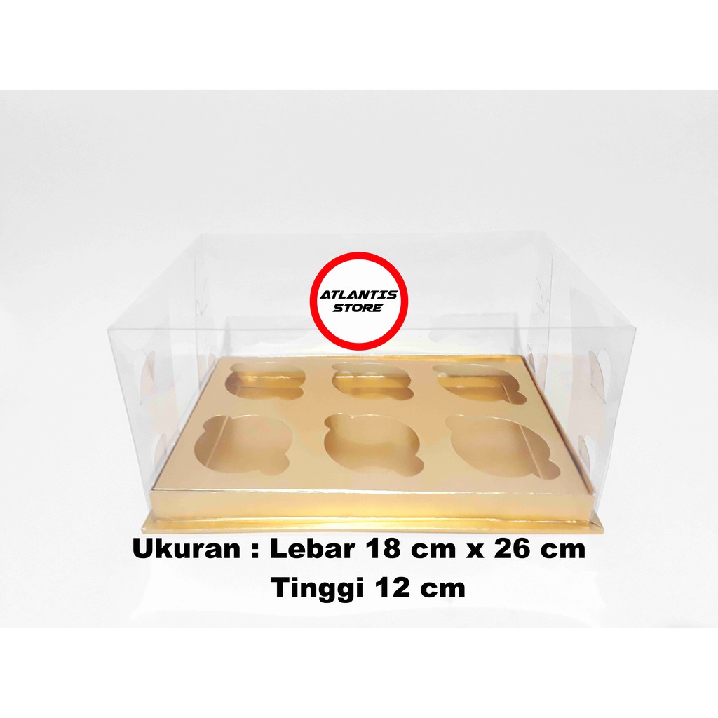 Jual BOX CUPCAKE MIKA GOLD ISI 6 ( S6 GOLD ) | Shopee Indonesia