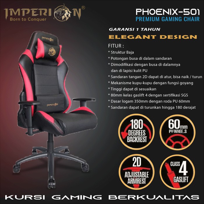 Jual KURSI GAMING CHAIR KURSI GAMER BANGKU GAMING YOUTUBER GAMERS MURAH ...