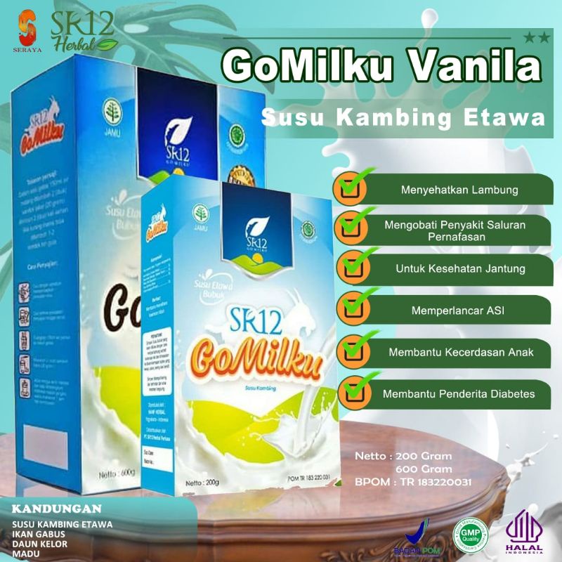 Jual GOMILKU SR12 /susu kambing etaWA/GOMILKU STROWBERRI /GOMILKU ...