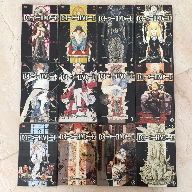 Jual [Komik Preloved] Death Note - Tsugumi Ohba & Takeshi Obata (1 set isi jilid 1-12 lengkap ...