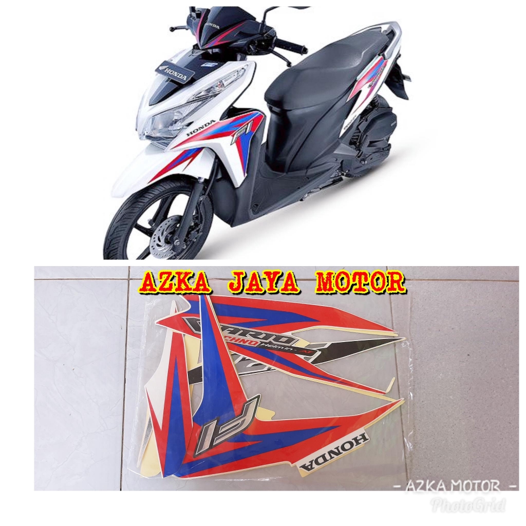 Jual striping sticker full body honda vario 125 lama warna putih corak ...