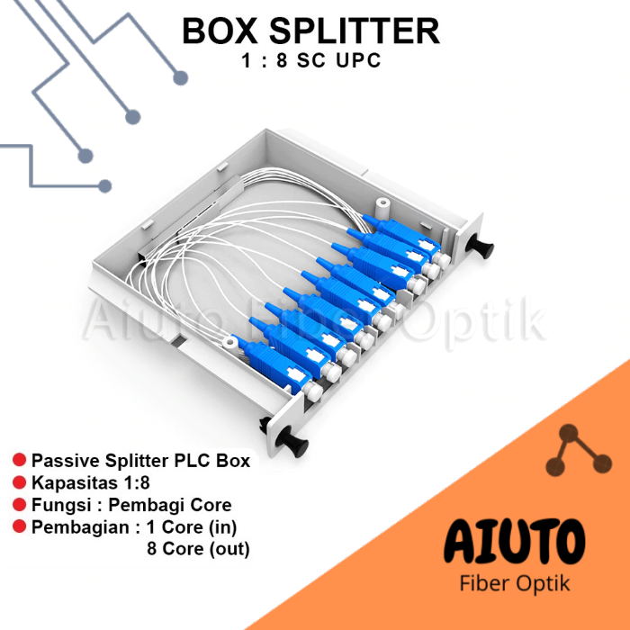 Jual Splitter BOX Spliter FO 1:8 SC UPC Fiber Optic | Shopee Indonesia