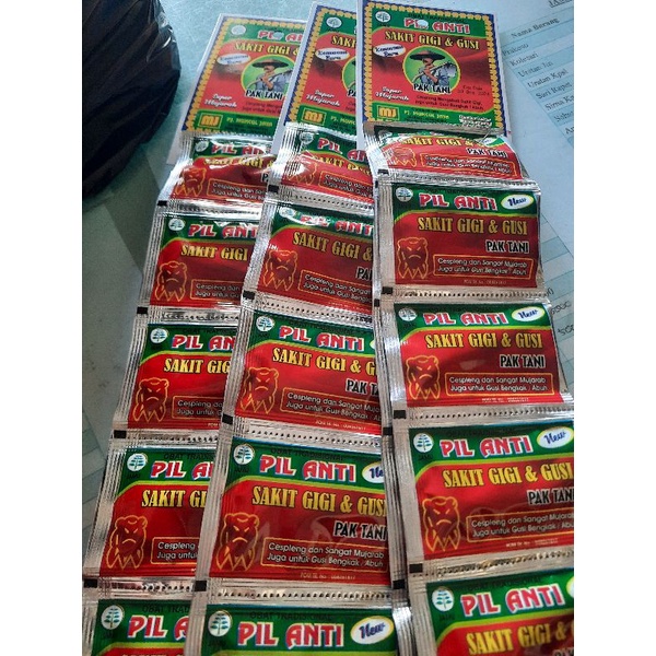 Jual PIL PAK TANI / Obat Sakit Gigi dan Gusi (1 renteng) | Shopee Indonesia