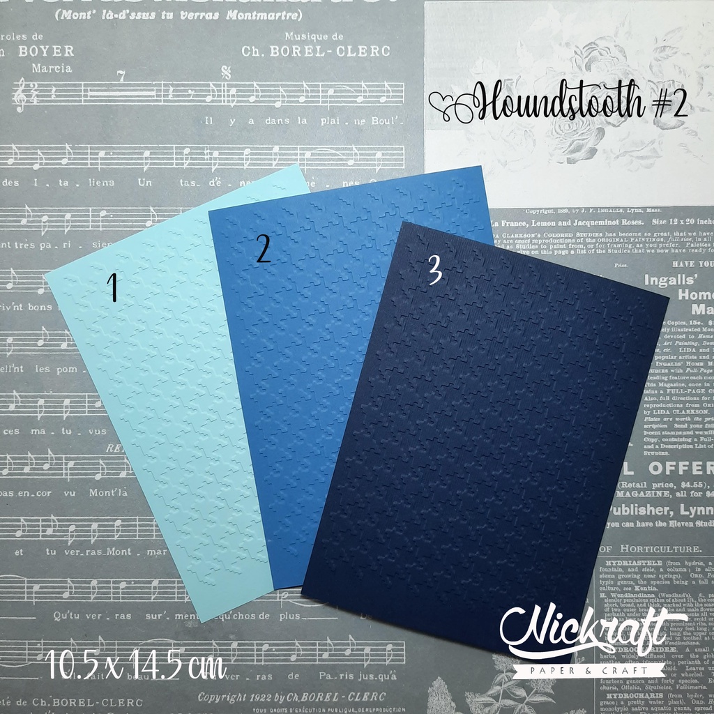 Jual Emboss Paper - HOUNDSTOOTH #2 - Embossing Folder Kertas Motif ...