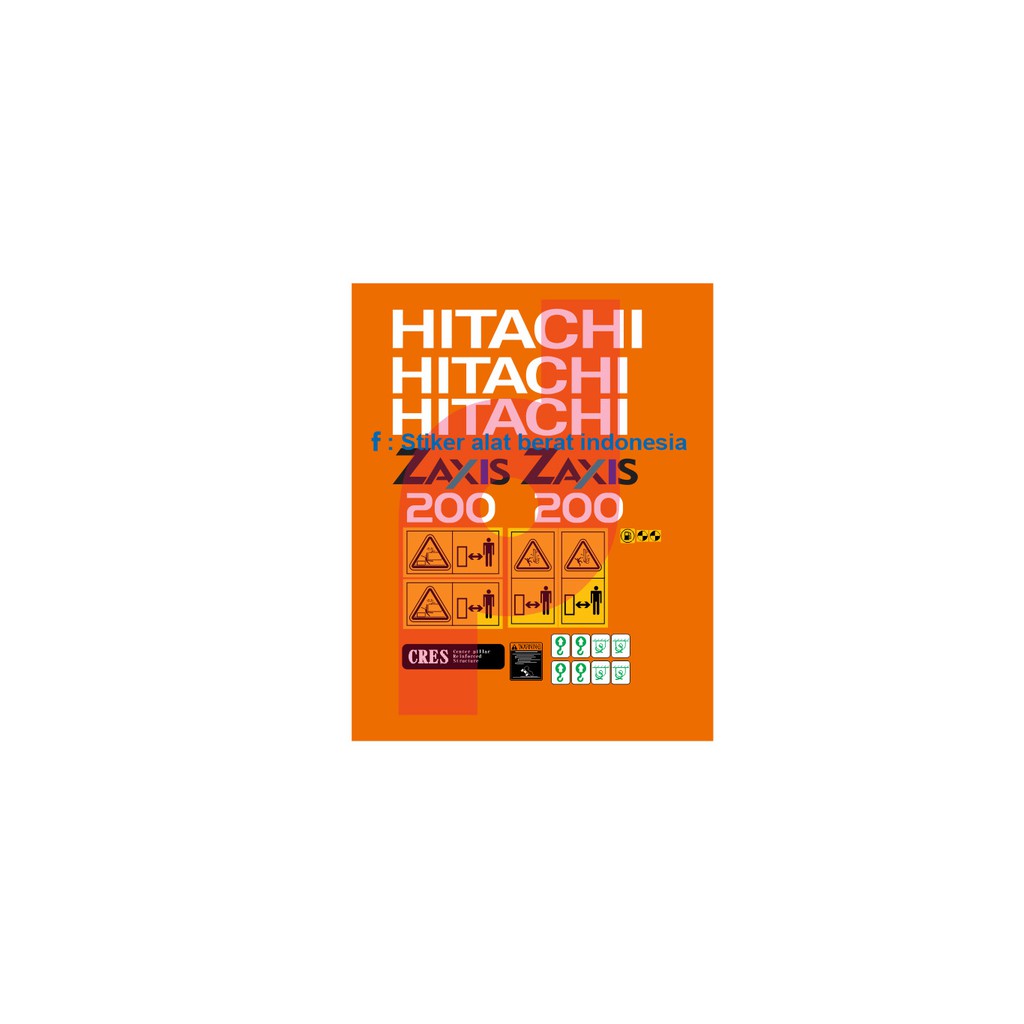 Jual STIKER HITACHI ZAXIS 200 | Shopee Indonesia