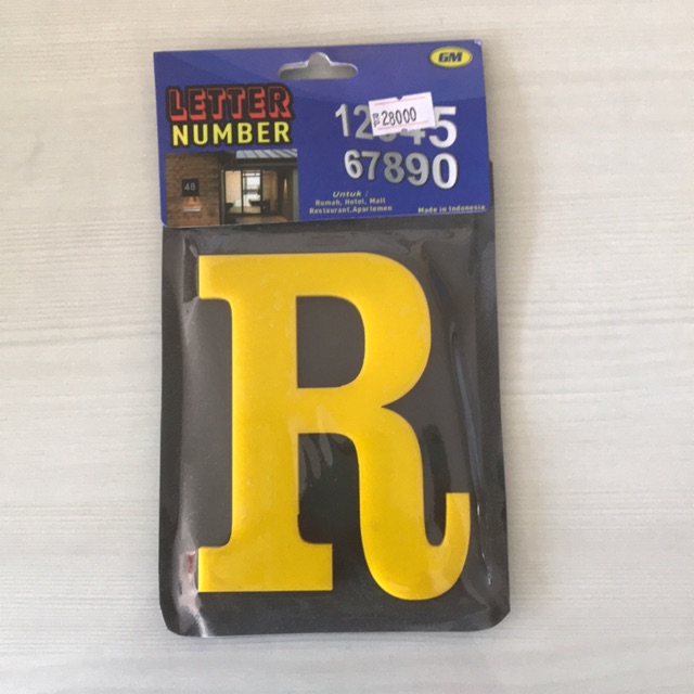 Jual GM LABEL ACRYLIC HURUF R 10 CM ( KUNING ) | Shopee Indonesia