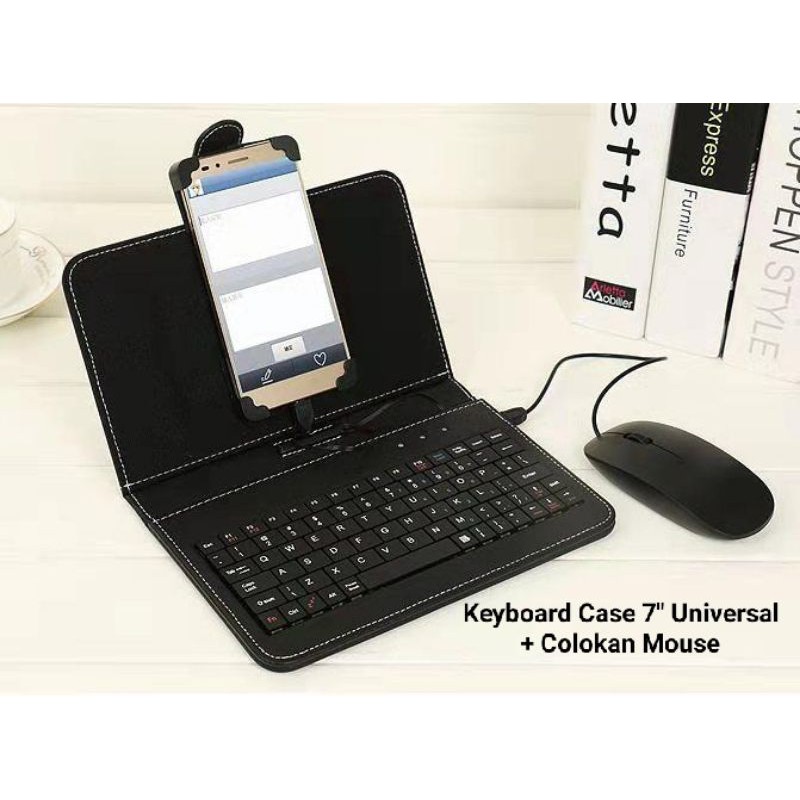 Jual Universal Keyboard Case Tablet 7inch Android + Colokan Mouse ...