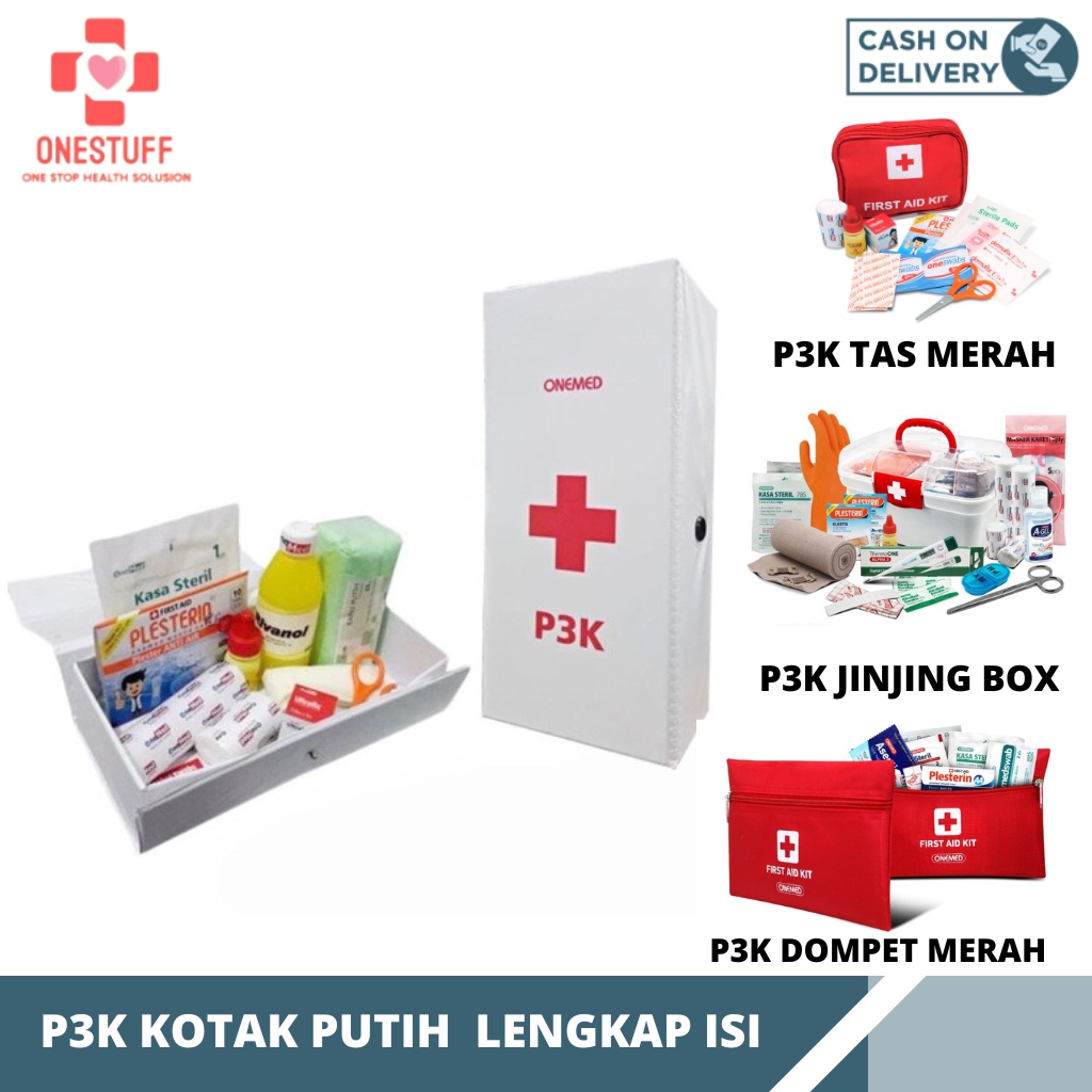 Jual Kotak P3k Putih Lengkap isi 1 set Perlengkapan Alat Medis ...