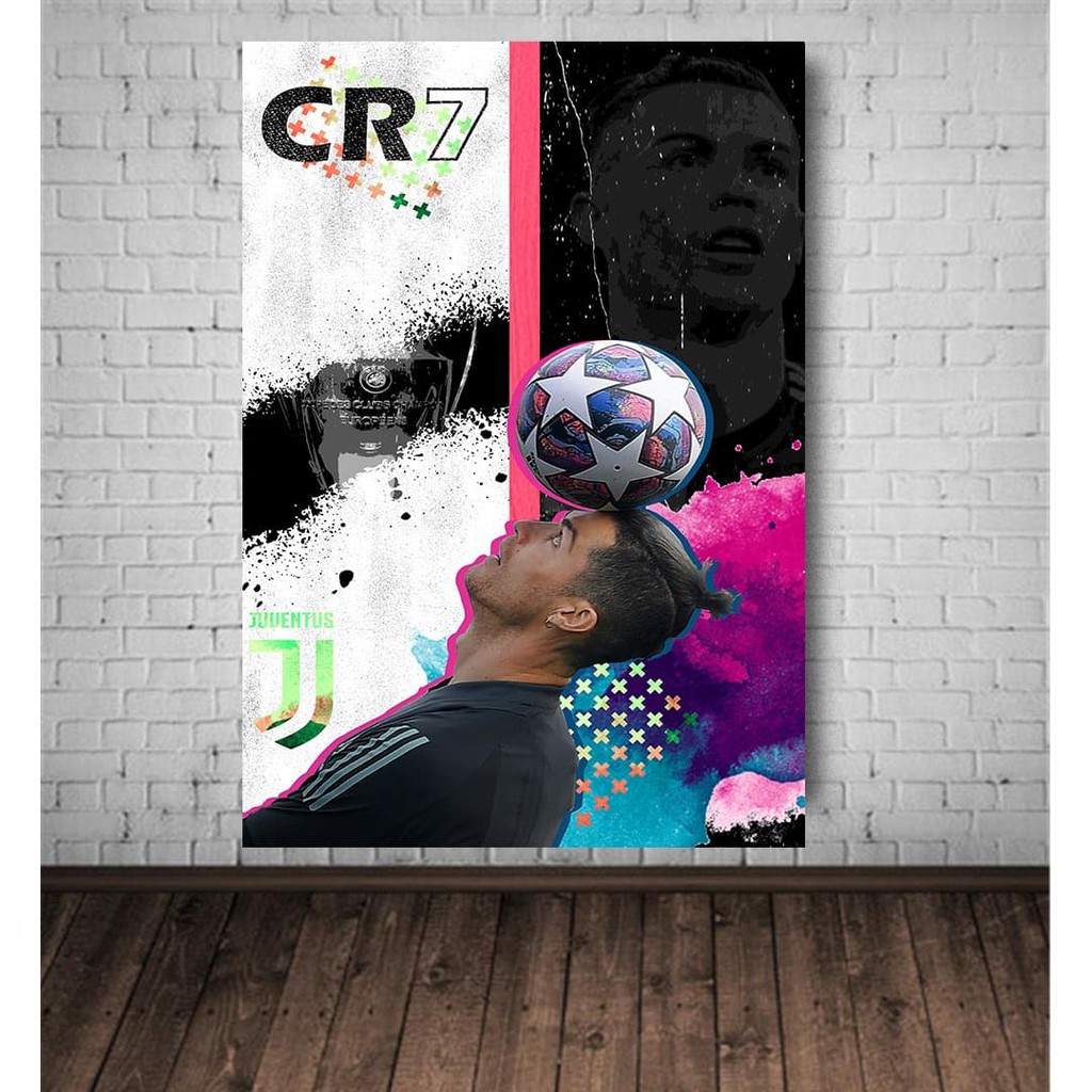 Jual Poster Juventus Poster Ronaldo Cr7 B Frame Bola A3 30x43cm