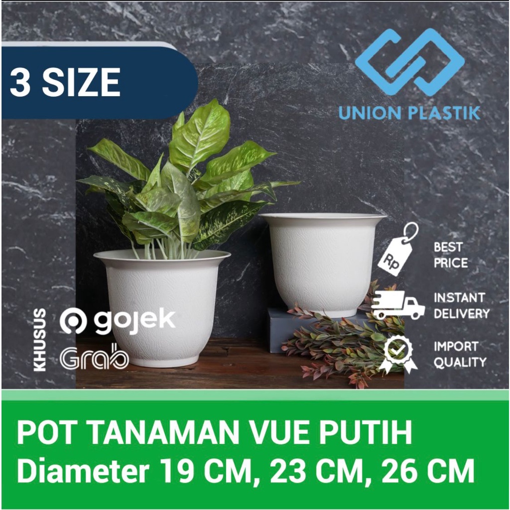 Jual KHUSUS GOJEK - Pot Tanaman Vue PUTIH | Shopee Indonesia